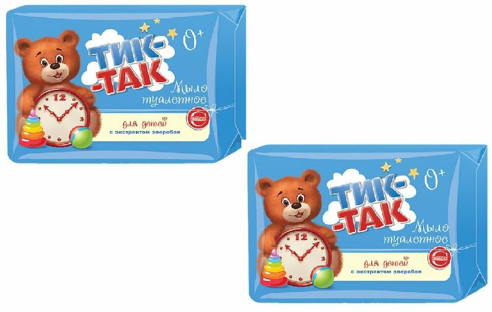 Мыло детское Свобода Тик-Так, для детей, экстракт зверобоя, 150 гр, 2 шт