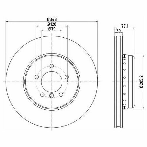 Диск тормозной Textar 92141825 для BMW 5 серия E60, E61, 6 серия E63, E64