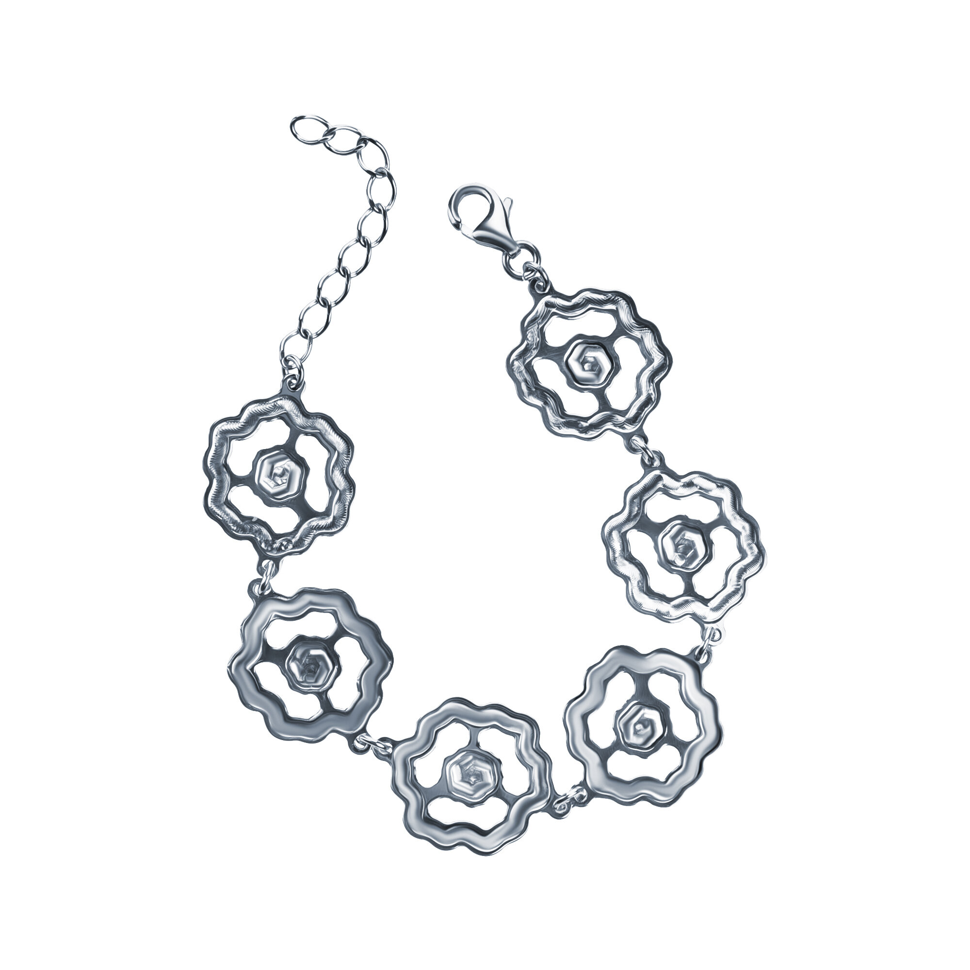 Браслет, серебро, 925 проба, эмаль