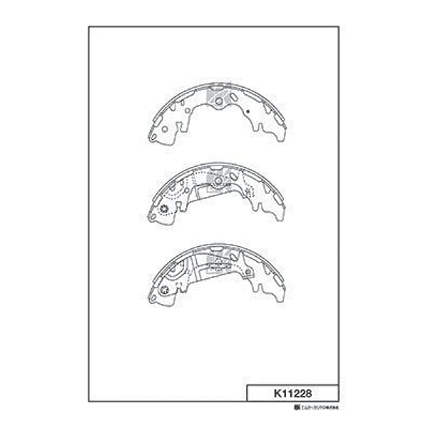 KASHIYAMA K11228 (583054HA00) башмаки тормозные rr