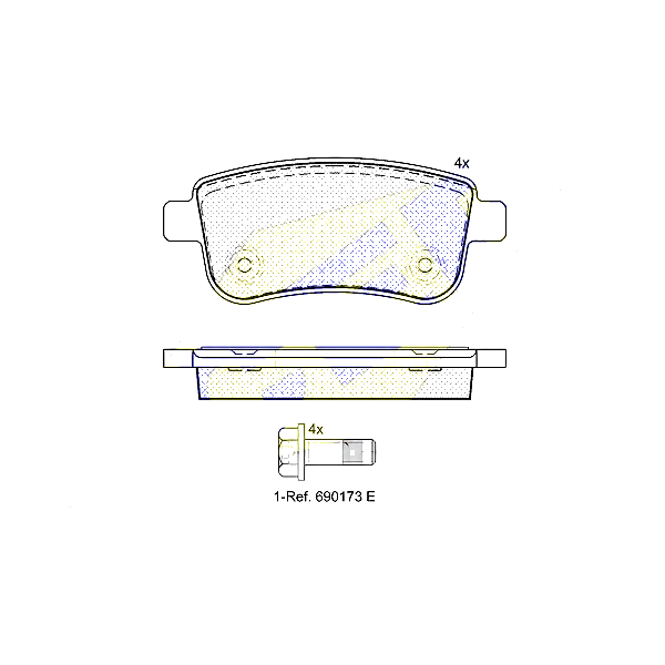 ICER 181904 (440601416R / 440603734R / 440604694R) 181904 колодки дисковые задние\Renault (Рено) Megane (Меган) sedan /