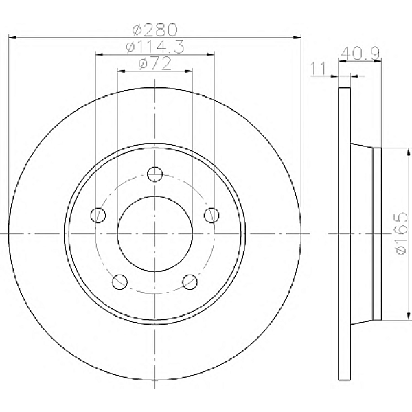 TEXTAR 92130600 (0899752 / 08997520 / 08997521) 92130600 диск тормозной задний\ Mazda (Мазда) 3 / 5 1.8 / (Комплект 2 штуки)