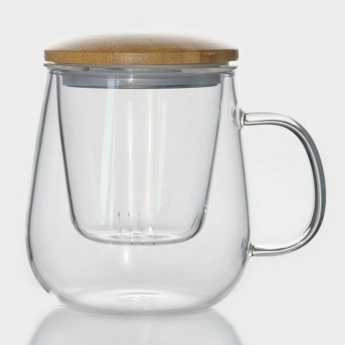 Кружка для заваривания со стеклянным ситом Эко , 500 мл