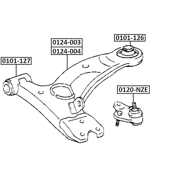 ASVA 0124-003 (4806842040) рычаг подвески