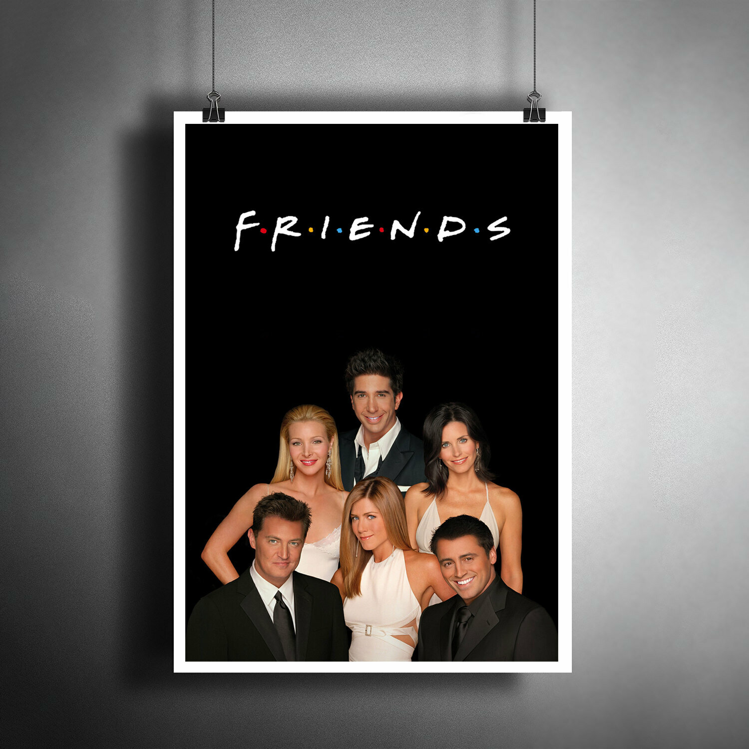 Постер плакат для интерьера "Сериал: Друзья. Friends. Дженнифер Энистон, Мэтт ЛеБлан и др." / Декор дома, офиса, комнаты, квартиры A3 (297 x 420 мм)