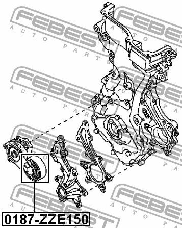 Ролик натяжной (TOYOTA RAV4 ACA3 / GSA3# 2005-), 0187ZZE150 FEBEST 0187-ZZE150