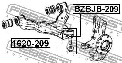 Опора шаровая ниж. MB SPRINTER, VW CRAFTER 06-, 1620209 FEBEST 1620-209
