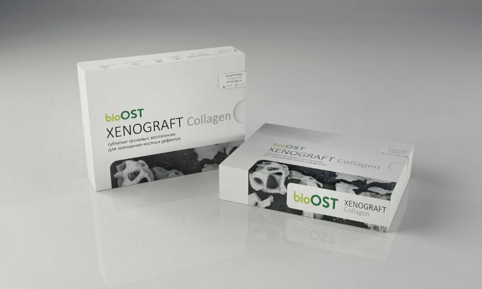 BioOST XENOGRAFT Collagen - гранулы губчатые с коллагеном 0.25 - 1.0 mm 0.5 см3