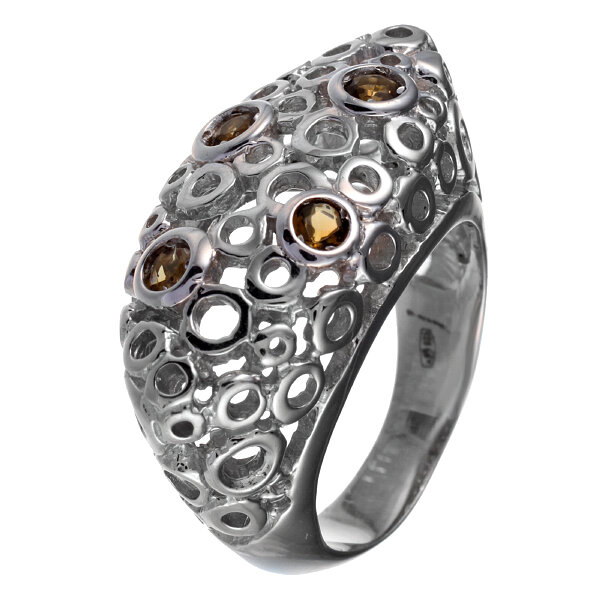 Кольцо, серебро, 925 проба, фианит