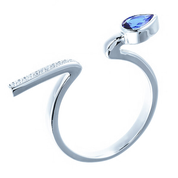 Кольцо, серебро, 925 проба, фианит