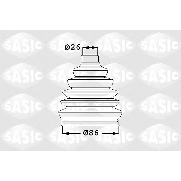 SASIC 1906041 (1906041 / 3B0498203A / 6X0498203) пыльник шрус, комплект