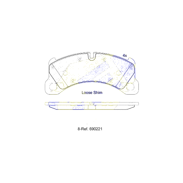 ICER 182206 (182206 / 7P5698151 / 95835193930) колодки торм. диск. Porsche (Порше) Cayenne (Кайен) 3.0 d 3.6 (10-)