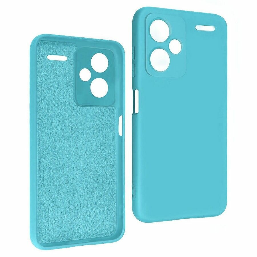 Силиконовая накладка Silky soft-touch для Xiaomi Redmi Note 13 Pro+ бирюзовый
