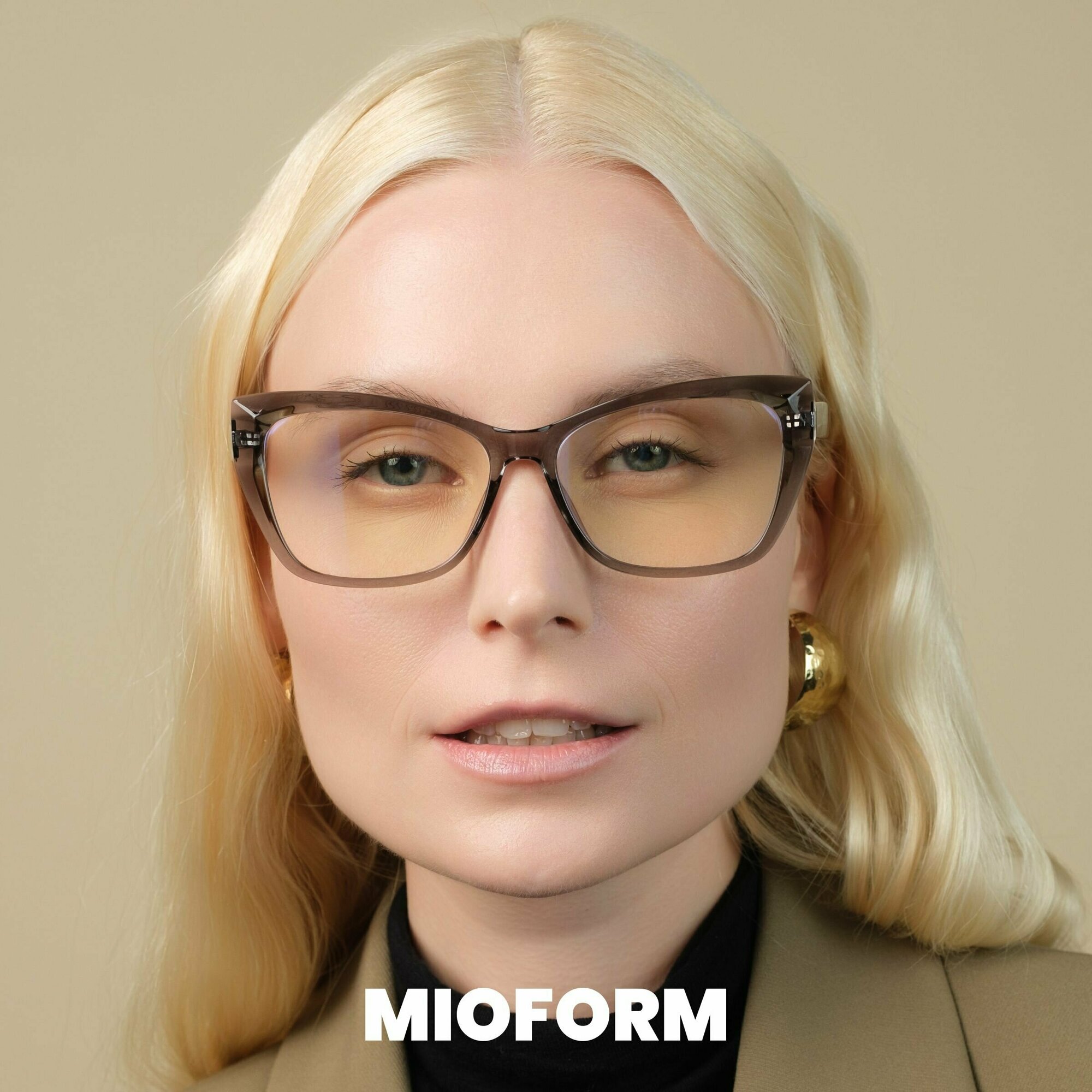 Очки для компьютера MIOFORM , футляр, салфетка, цвет светло-серый