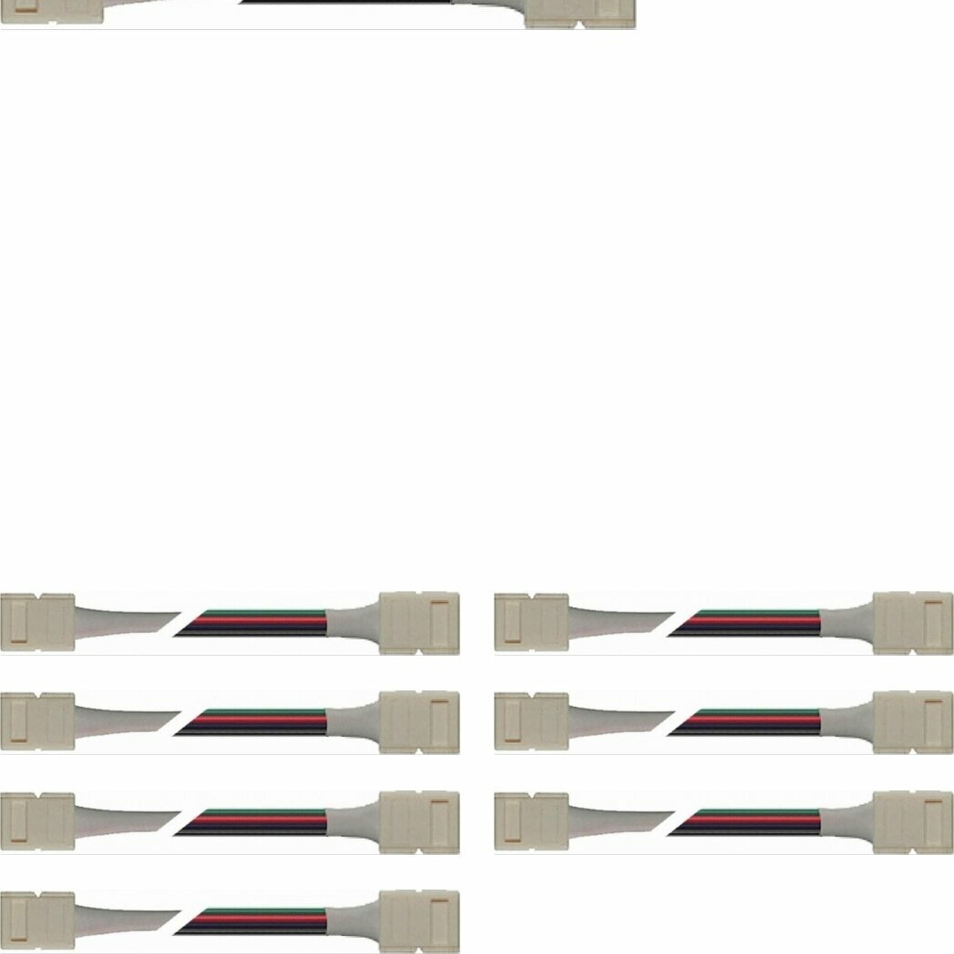 Коннектор JazzWay PLSC-10x4/15/10x4 для светодиодных лент STN-5050, MVS-5050 RGB двухсторонний (комплект из 7 шт.)