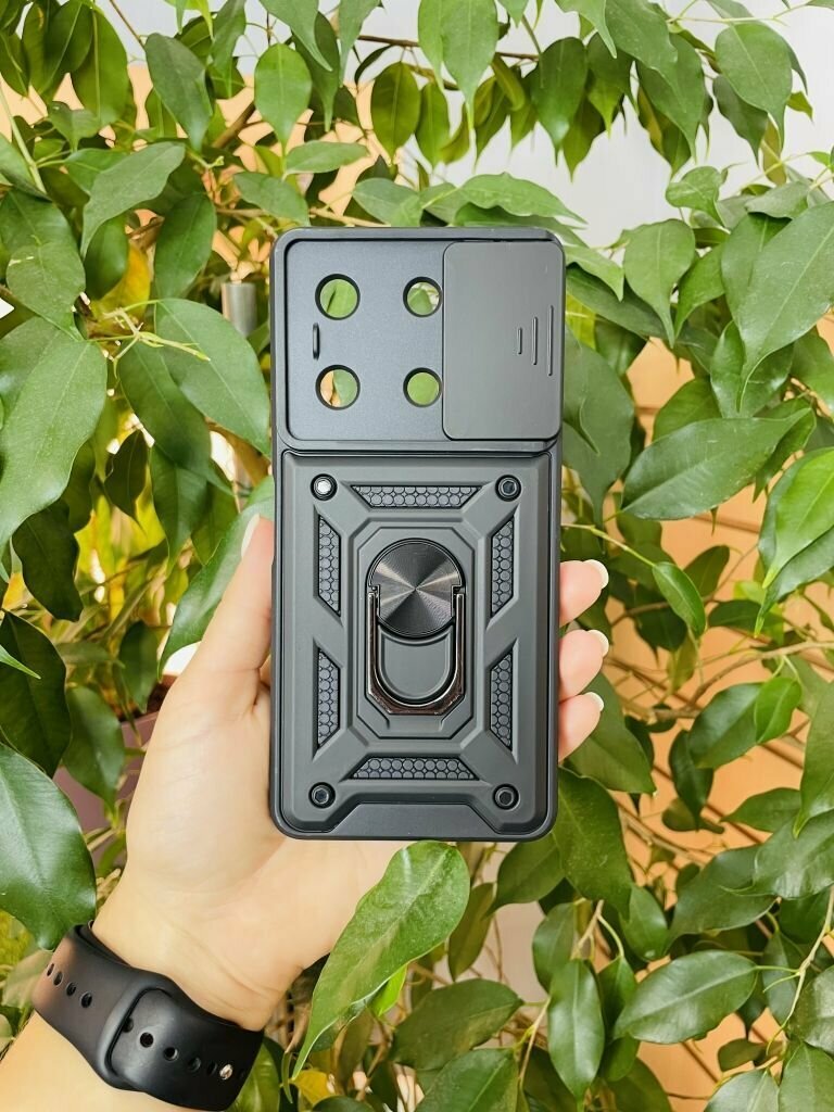 Чехол противоударный для Infinix Note 30 4G / Инфиникс Ноте 30 4G с защитой камеры armors (Черный)