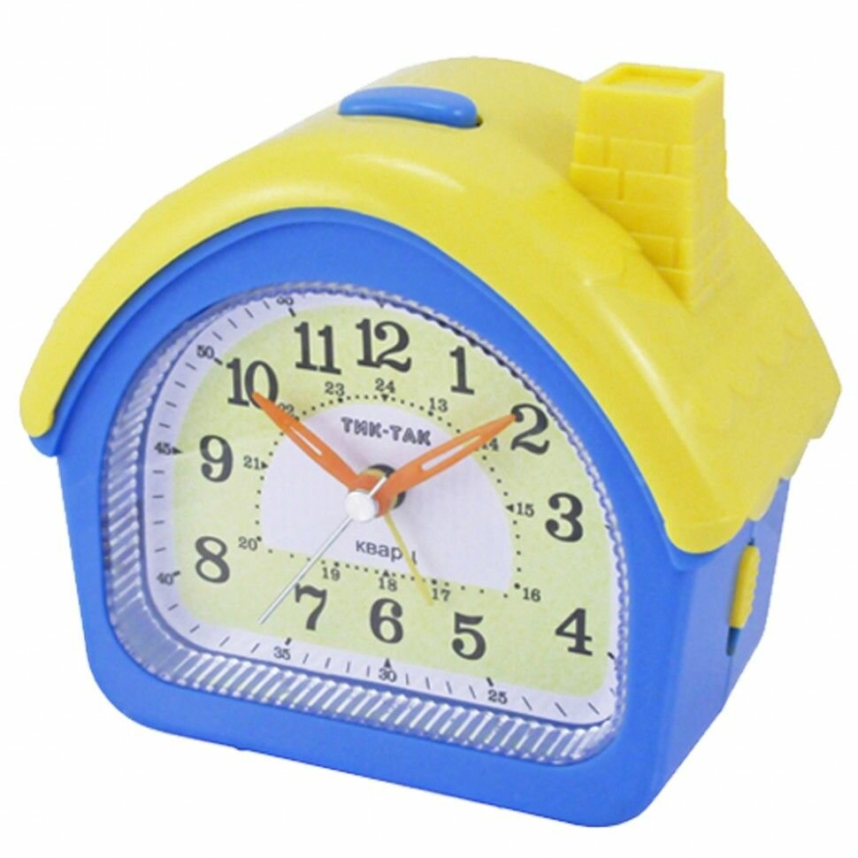 Будильник детский Домик blue Б-122с Тик-Так