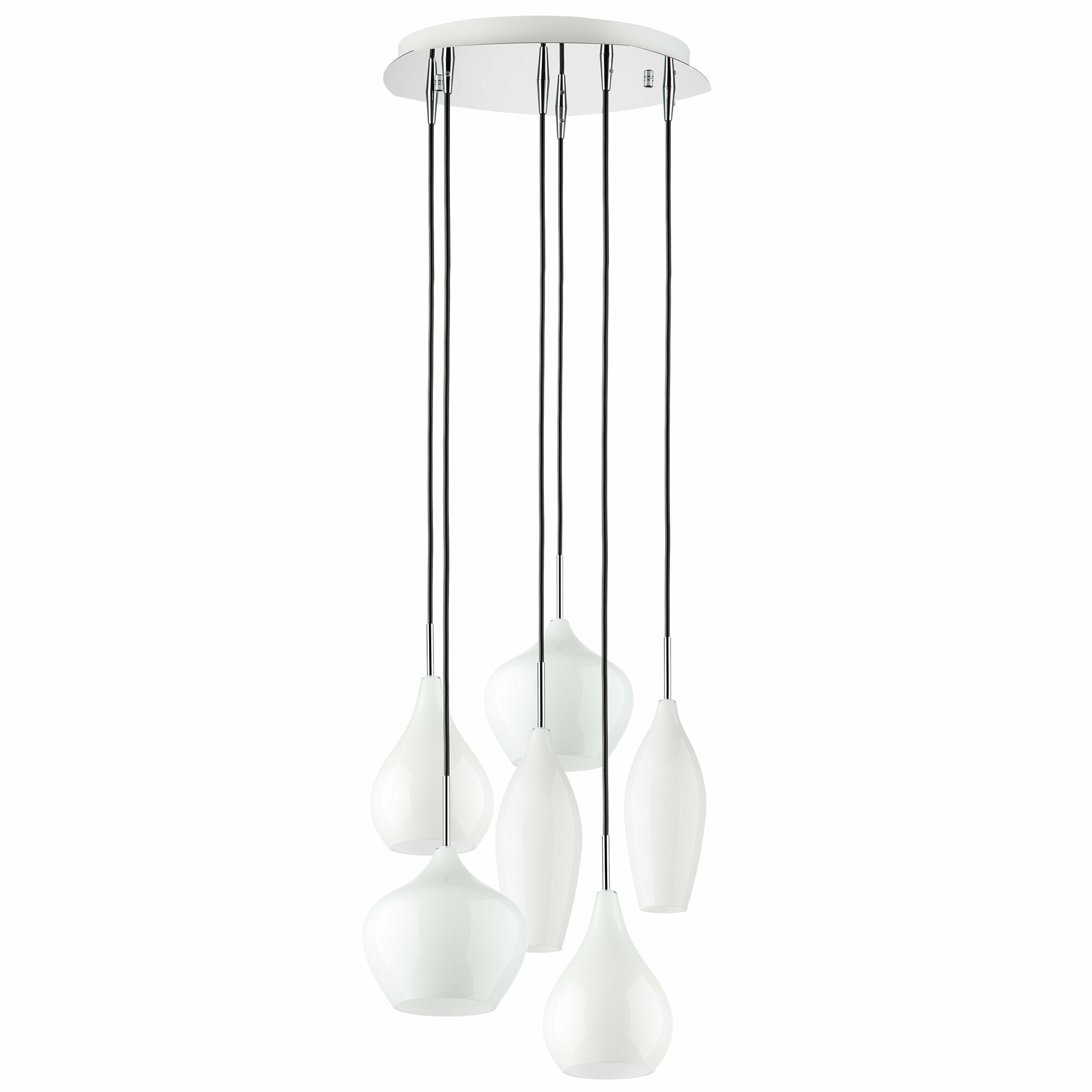 803060 Подвес PENTOLA 6х40W E14 хром/белый, шт