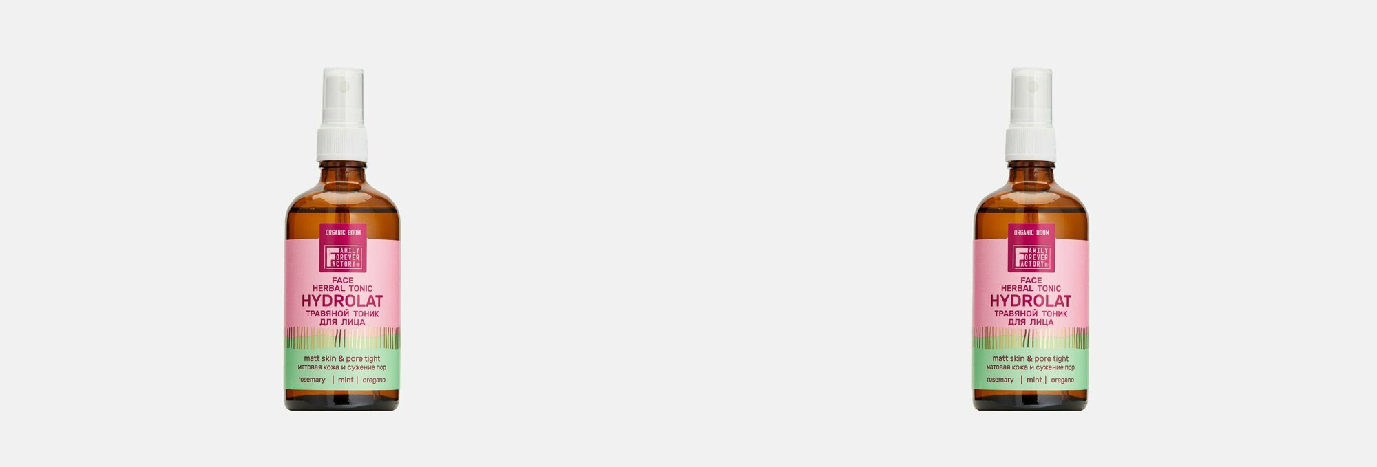 Family Forever Тоник для лица Травяной Матовая кожа и сужение пор, 100 мл 2 шт