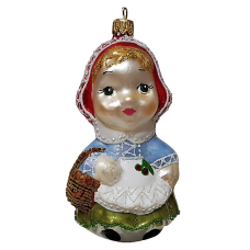 Стеклянная елочная игрушка Красная шапочка Irena-CO