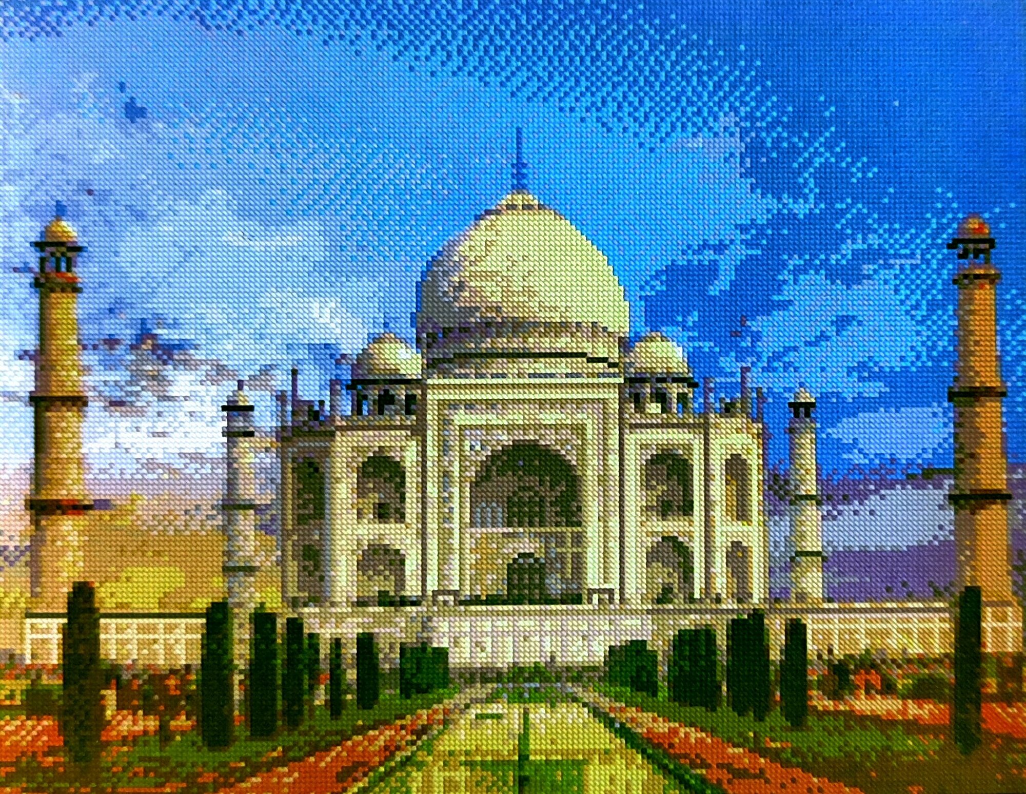 Алмазная мозаика 40x50 квадратные стразы, мечеть, восток, религия