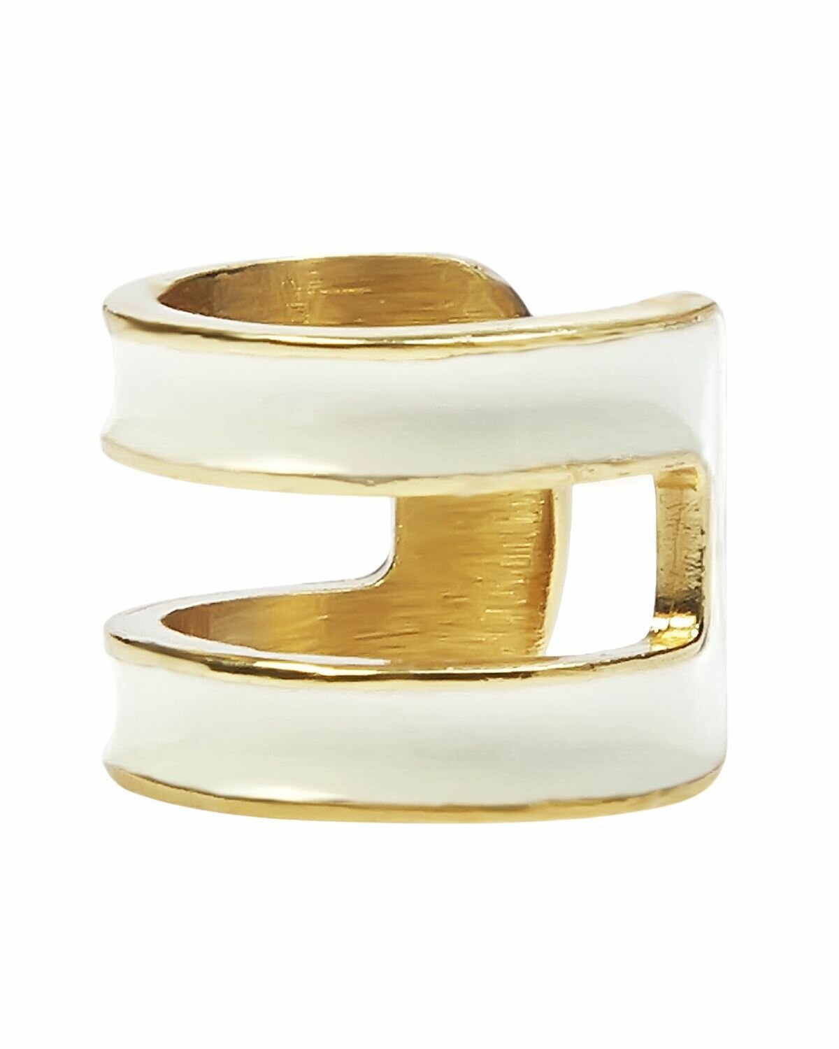 Серьги каффы, серебро, 925 проба, золочение, эмаль