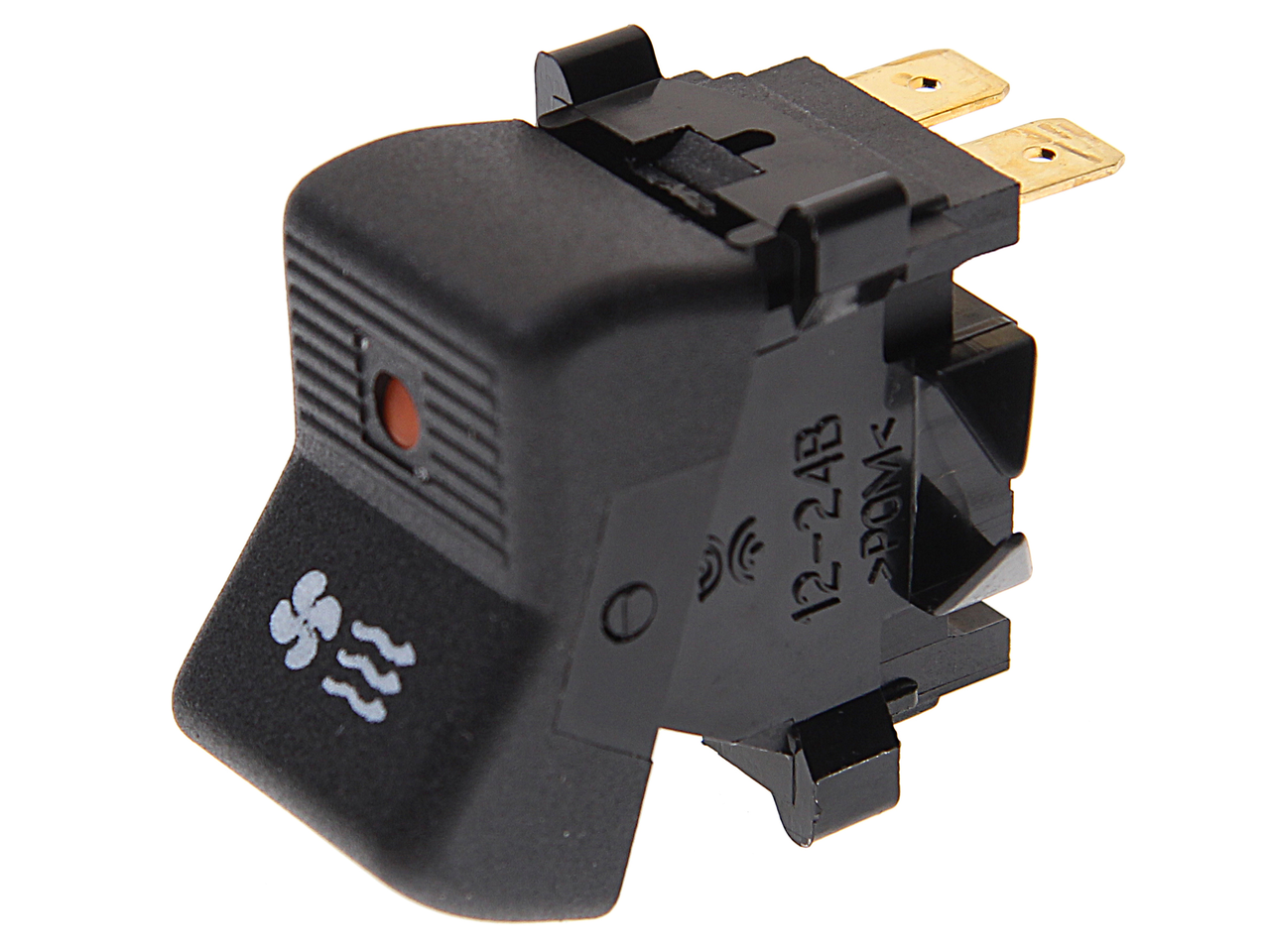 Выключатель клавиша КАМАЗ отопителя (с лампочкой) радиодеталь