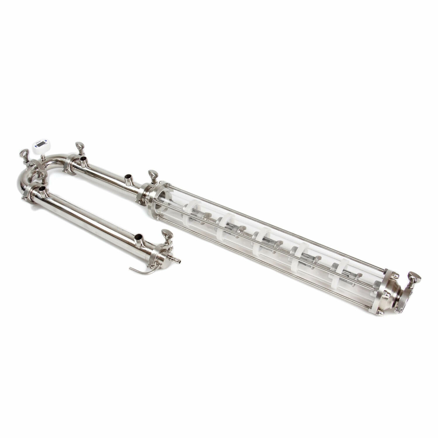 Колонна Mendeleeff Cap 1,5 дюйма, колпачковая, нержавейка, 6 уровней, удлинённый колпачок