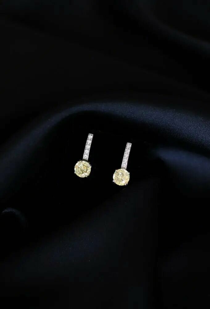 Серьги, серебро, 925 проба, фианит