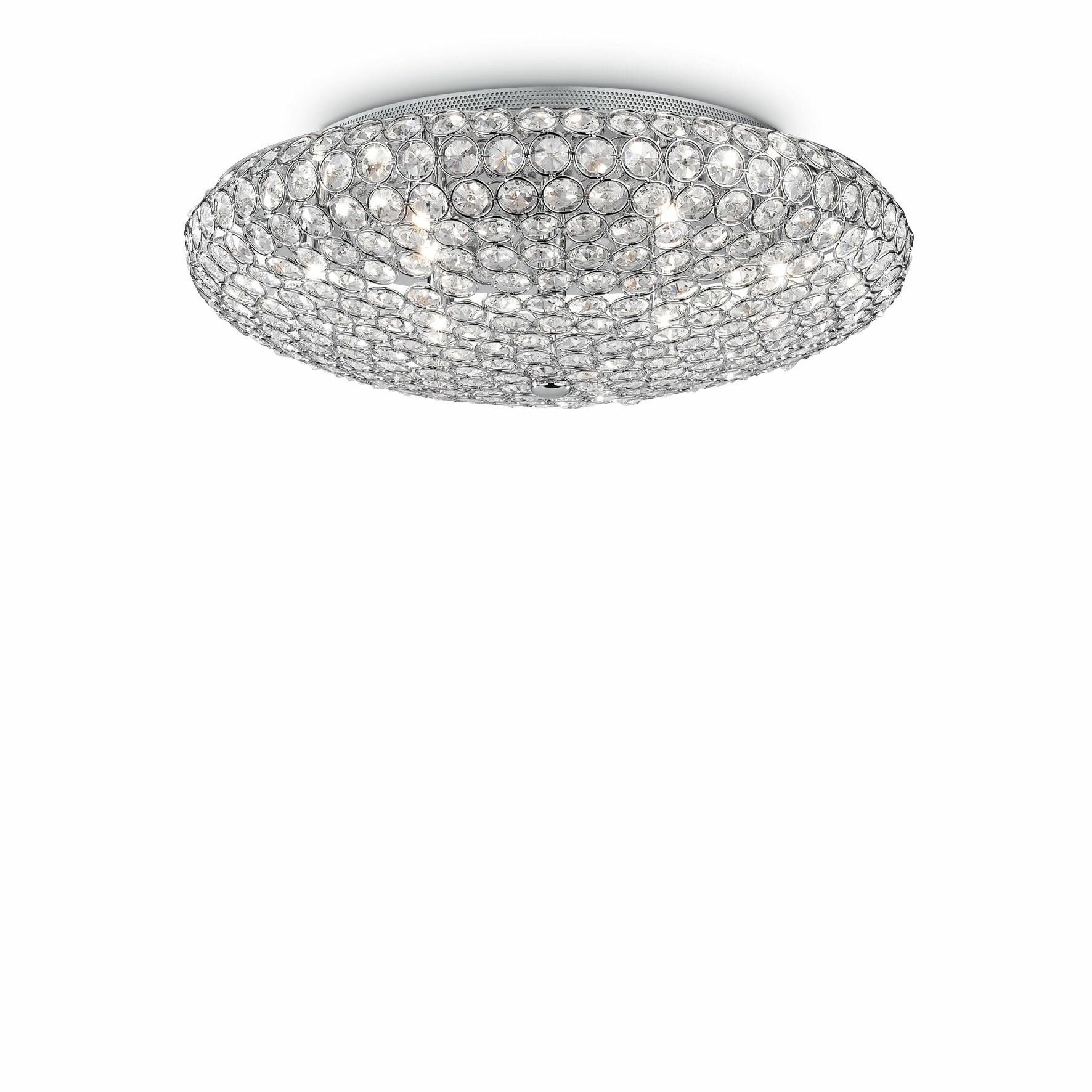 Люстра потолочная ideal lux King PL9 макс.9х40Вт IP20 G9 230В Хром/Прозрачный Металл/Хрусталь Не диммируемая 073255.
