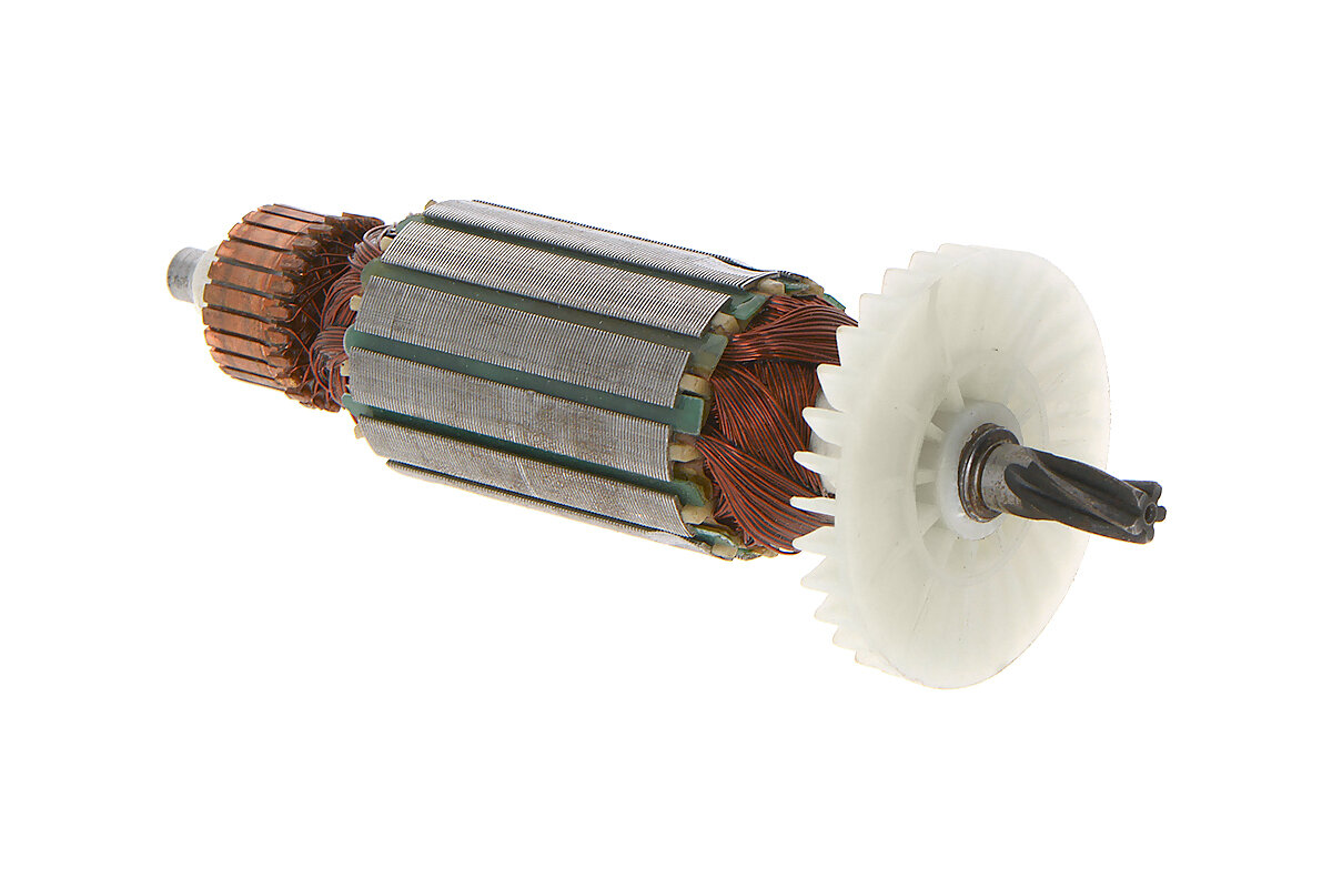 Ротор (якорь) (L-150 мм, D-35 мм, 5 зубов, наклон вправо) для лобзика ИНТЕРСКОЛ МП-100/700Э (s/n 15.****)