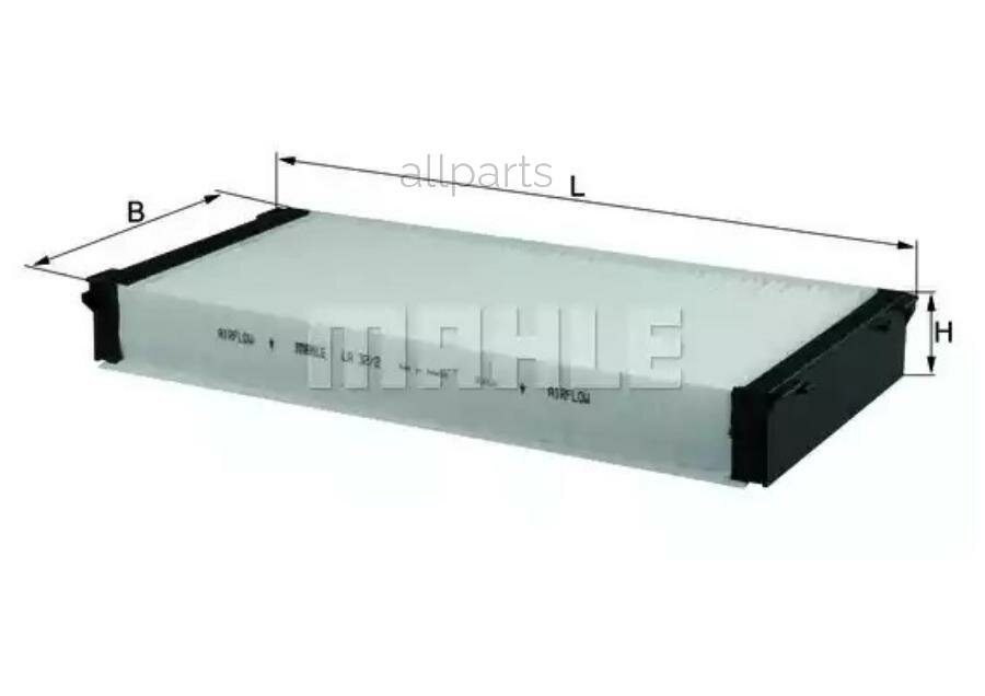MAHLE LA322 Mahle Фильтр салонный LA 32/2