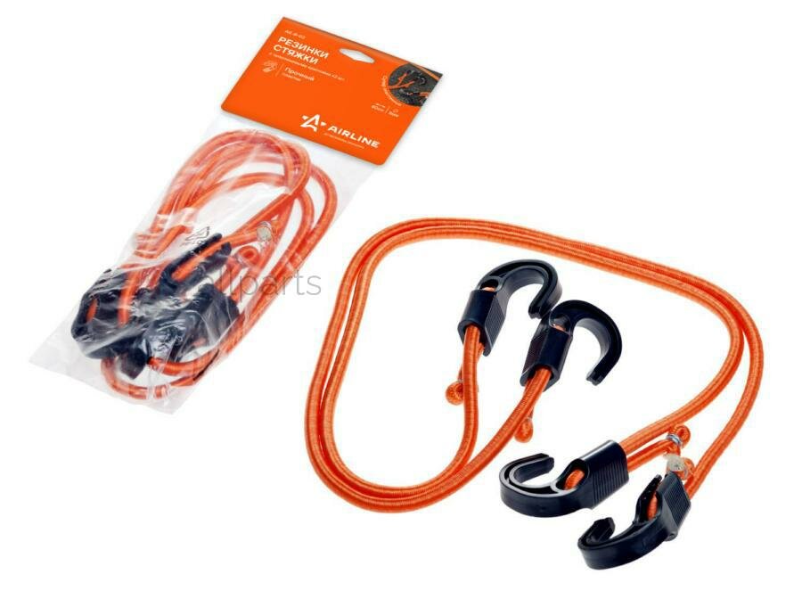 AIRLINE ASR03 резинки-стяжки набор 2 ШТ. 80 СМ, D-8 ММ (пластиковые крючки) (AS-R-03)