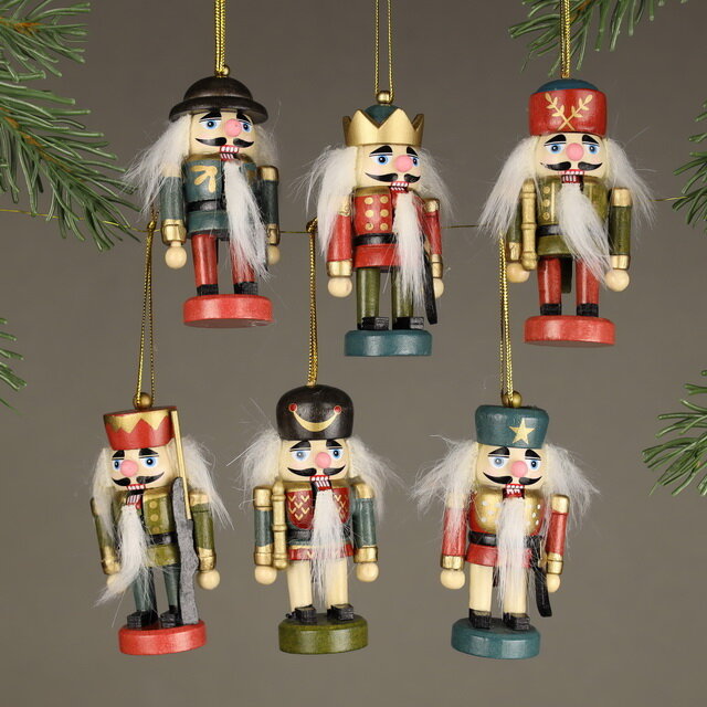 Набор деревянных елочных игрушек Королевские Гвардейцы 8 см, 6 шт, Breitner, 9715-набор