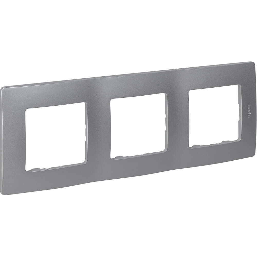 Рамка 3-м Legrand Etika алюминий, Legrand 672553