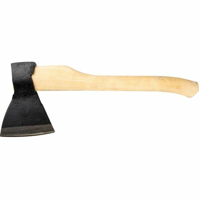 Топор кованый ИЖ с округлым лезвием и деревянной рукояткой 1200 г.