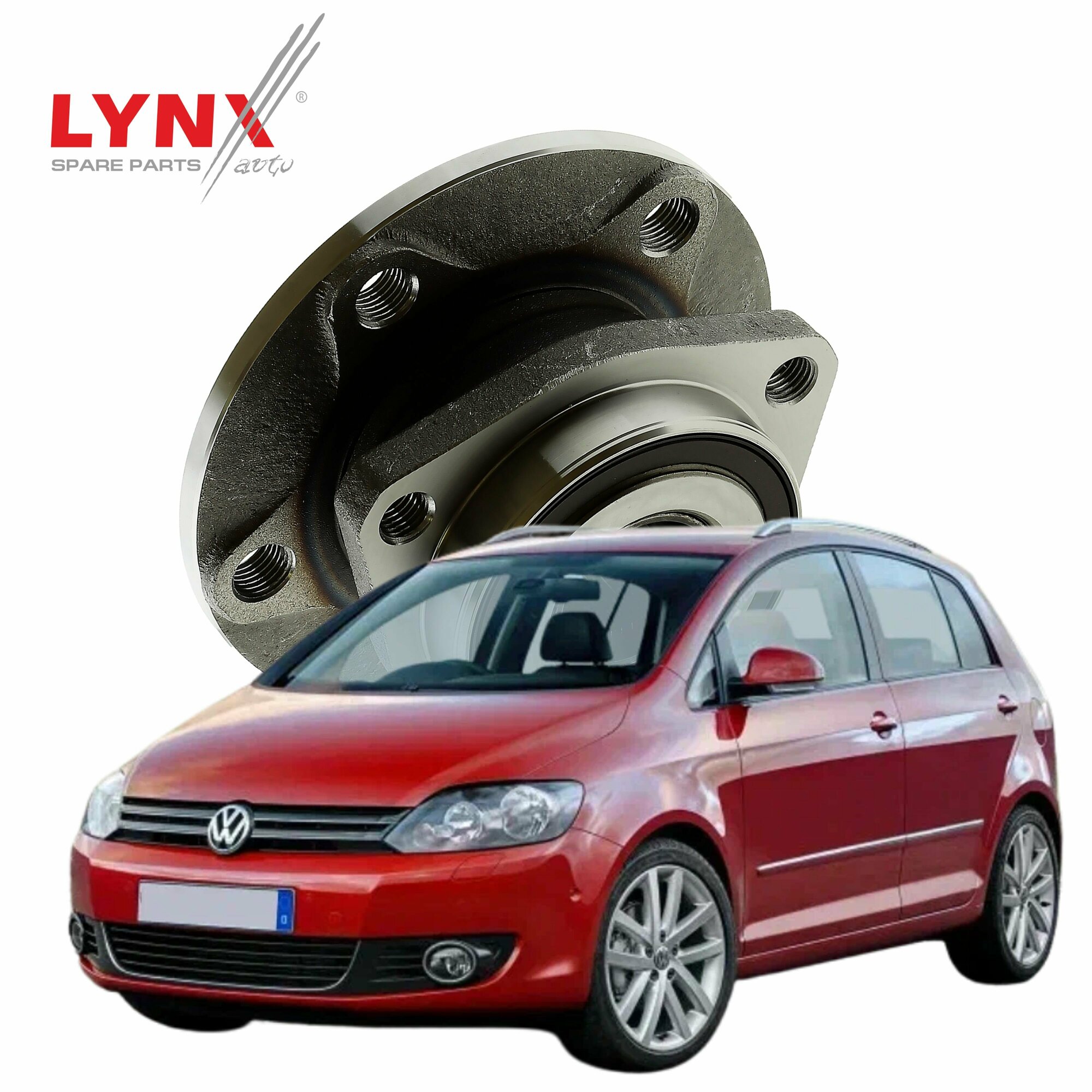 Ступица колеса Volkswagen Golf Plus (5) / Фольксваген Гольф плюс 2004 2005 2006 2007 2008 2009 2010 2011 2012 2013 2014 / передняя, 1 шт LYNXauto