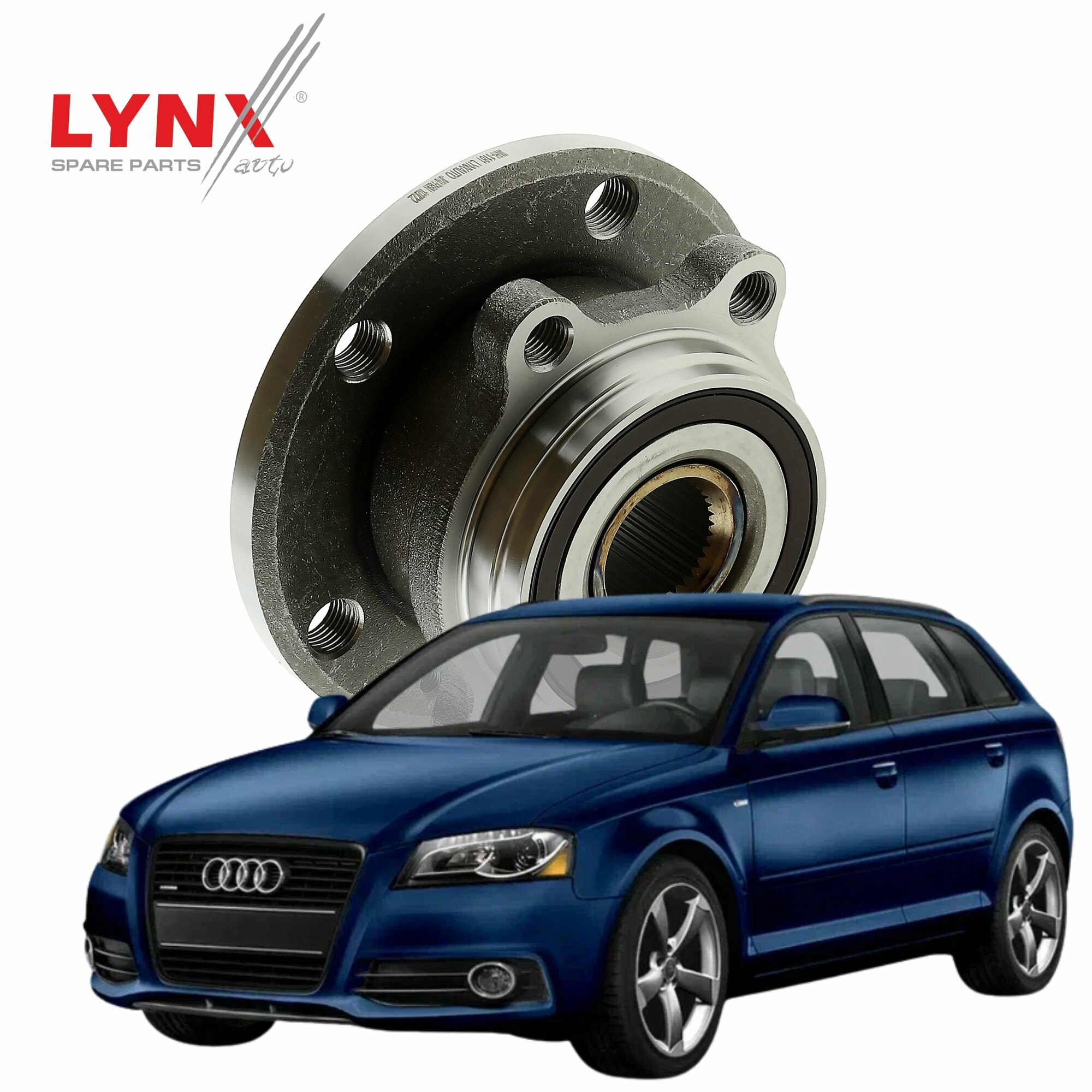 Ступица колеса Audi A3 (2) / Ауди А3 2003 2004 2005 2006 2007 2008 2009 2010 2011 2012 2013 / передняя, 1 шт LYNXauto