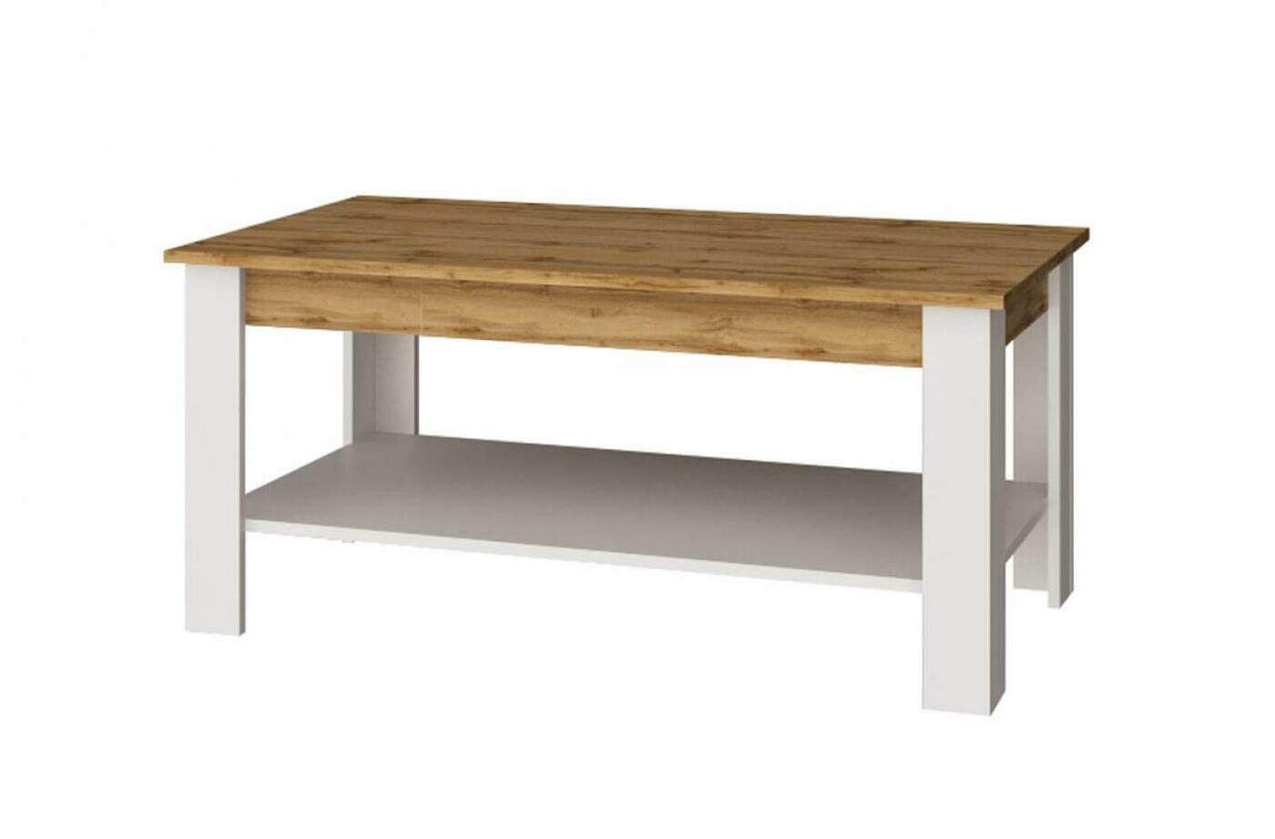 Стол журнальный Anrex Taurus цвет белый глянец/дуб вотан