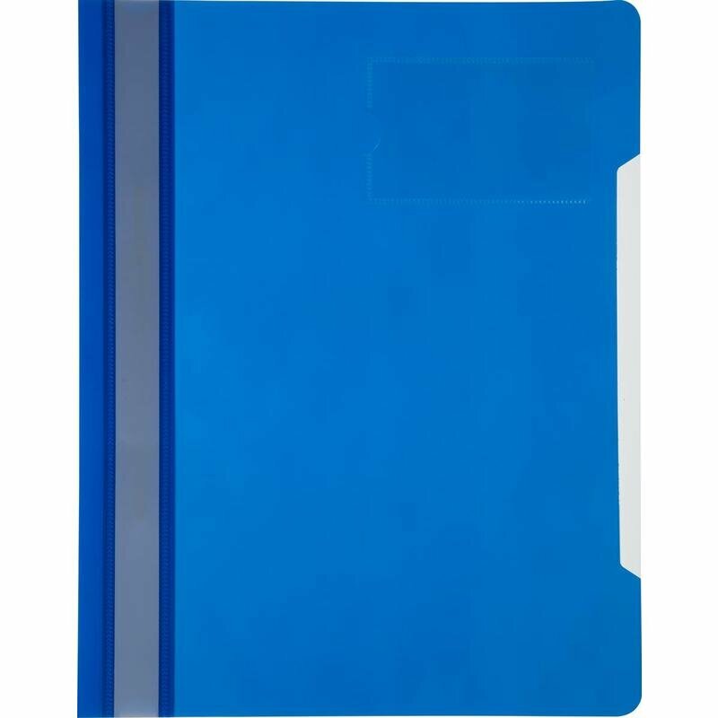 Скоросшиватель пластиковый карман д/визитки Attache А4, синий, 10шт/уп, 1547351