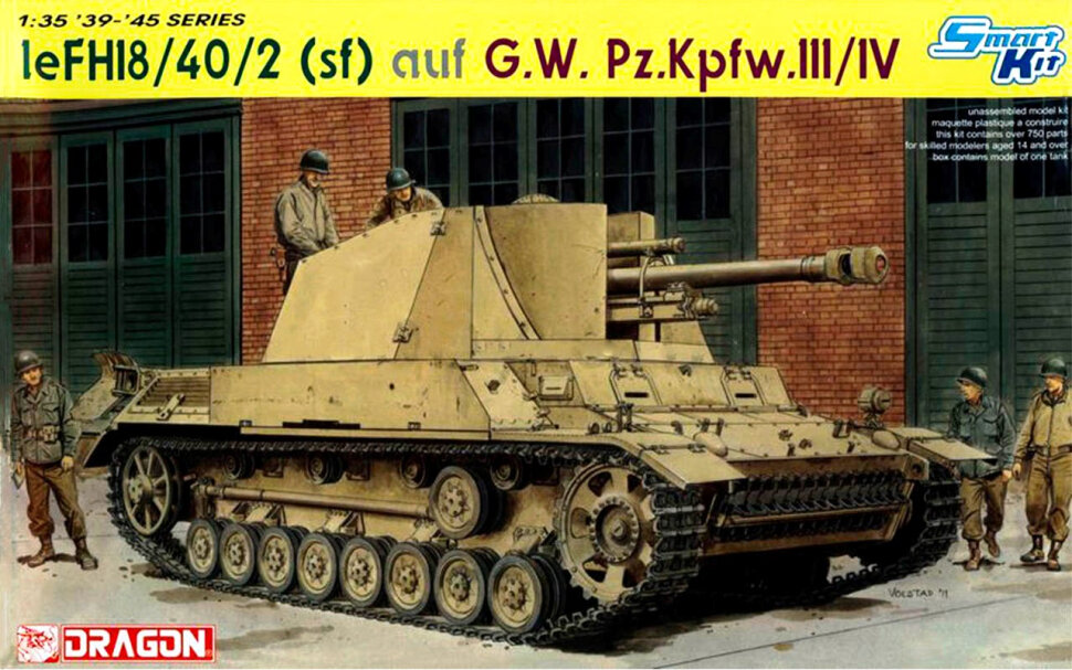 Сборная модель Немецкая 105-мм САУ на базе Pz. Kpfw. III/IV 6710 Dragon 1/35