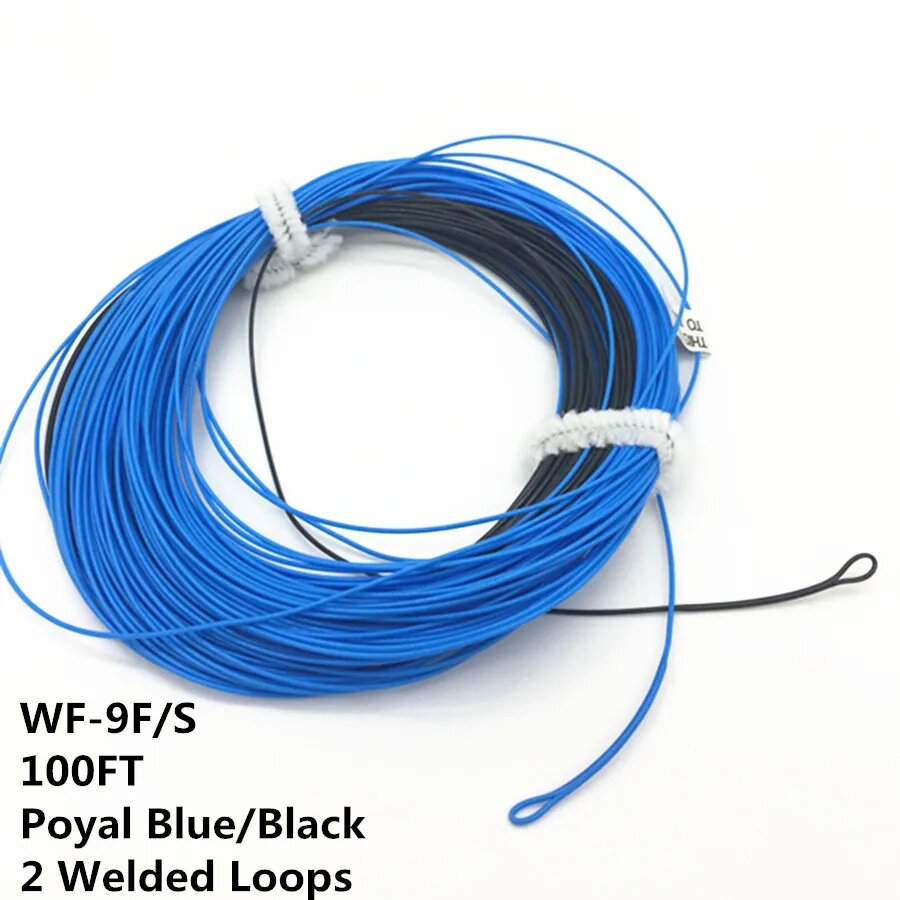 FLY SPEAR Леска для нахлыстовой ловли 100 футов Синий, зеленый