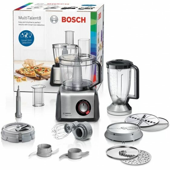 Кухонный комбайн Bosch MultiTalent MC812M865, 1250Вт, серебристый