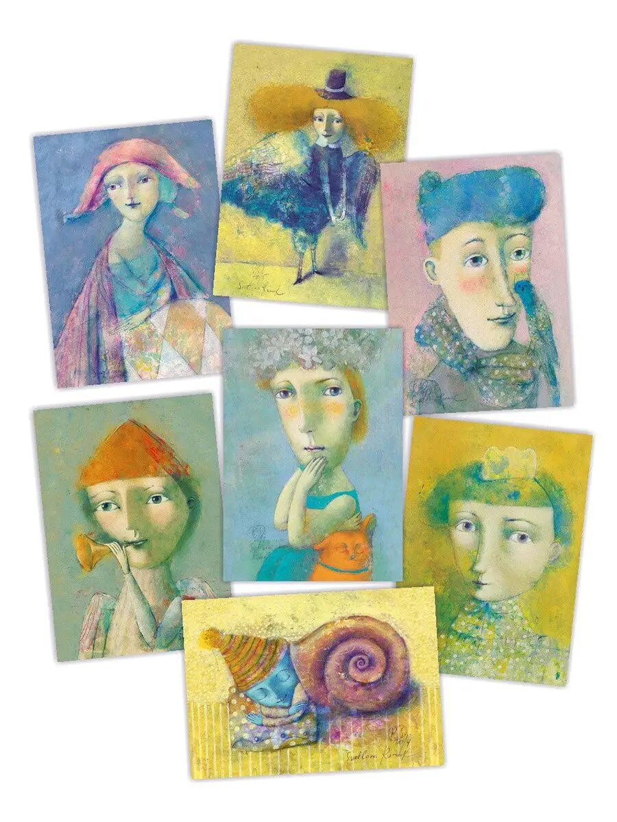 Открытки 7 штук для посткроссинга №2, С. Румак