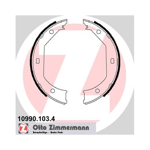 Колодки тормозные к-т для автомобиля BMW БМВ, ZIMMERMANN 10990.103.4 (1 шт.)
