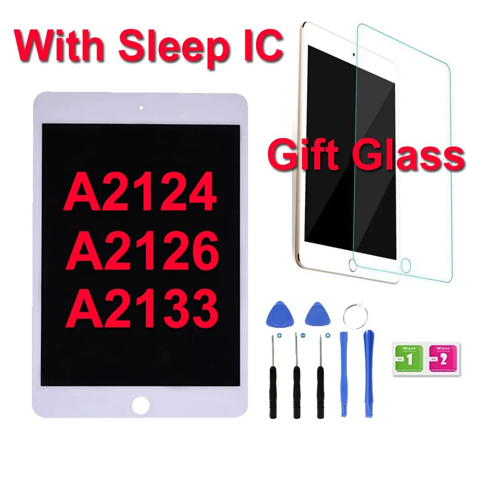 Планшетный ЖК-дисплей YLLMAOO 7.9", для iPad Mini 5 White With IC Gift2