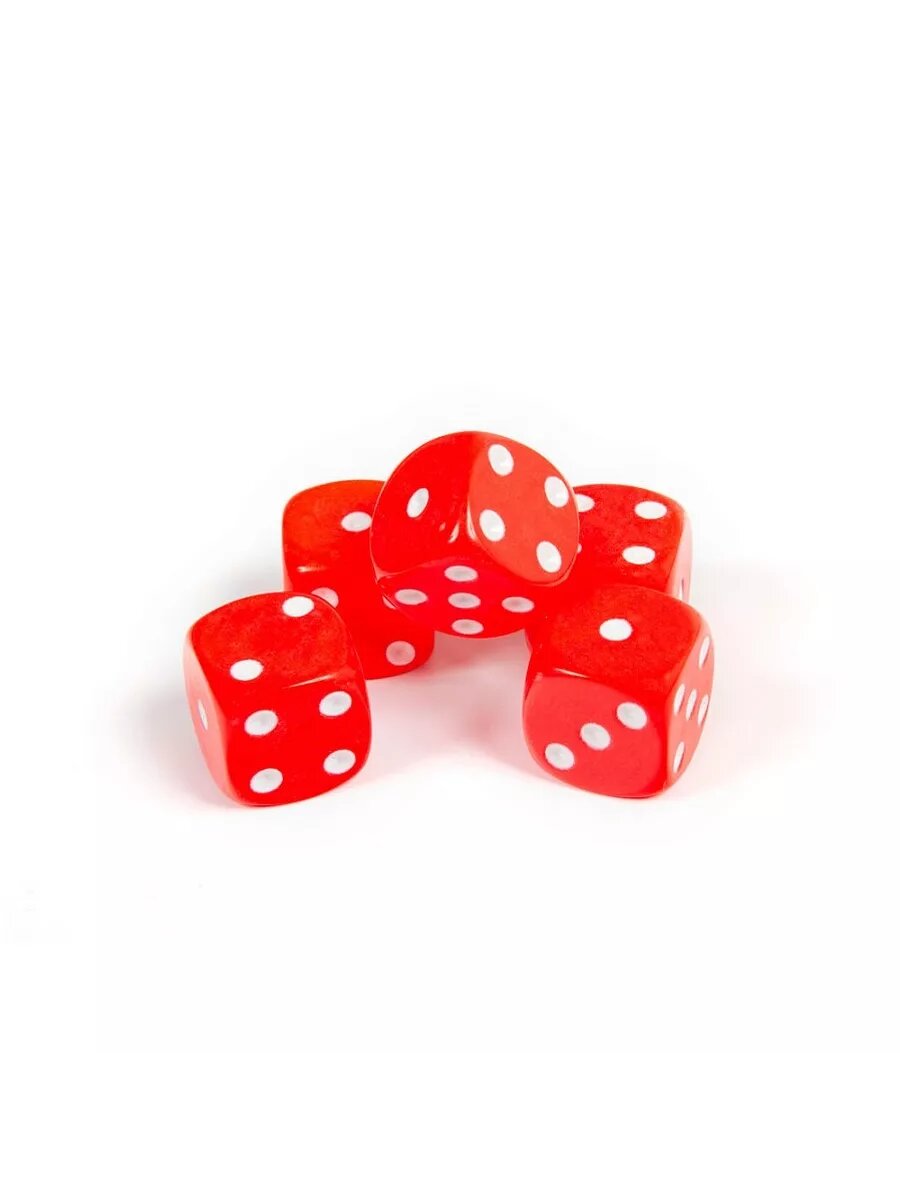 Набор из 5 кубиков D6, 10 мм