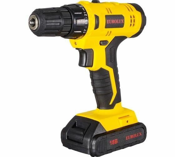 Аккумуляторная дрель-шуруповерт Eurolux ДА-18/2Li 72/14/40