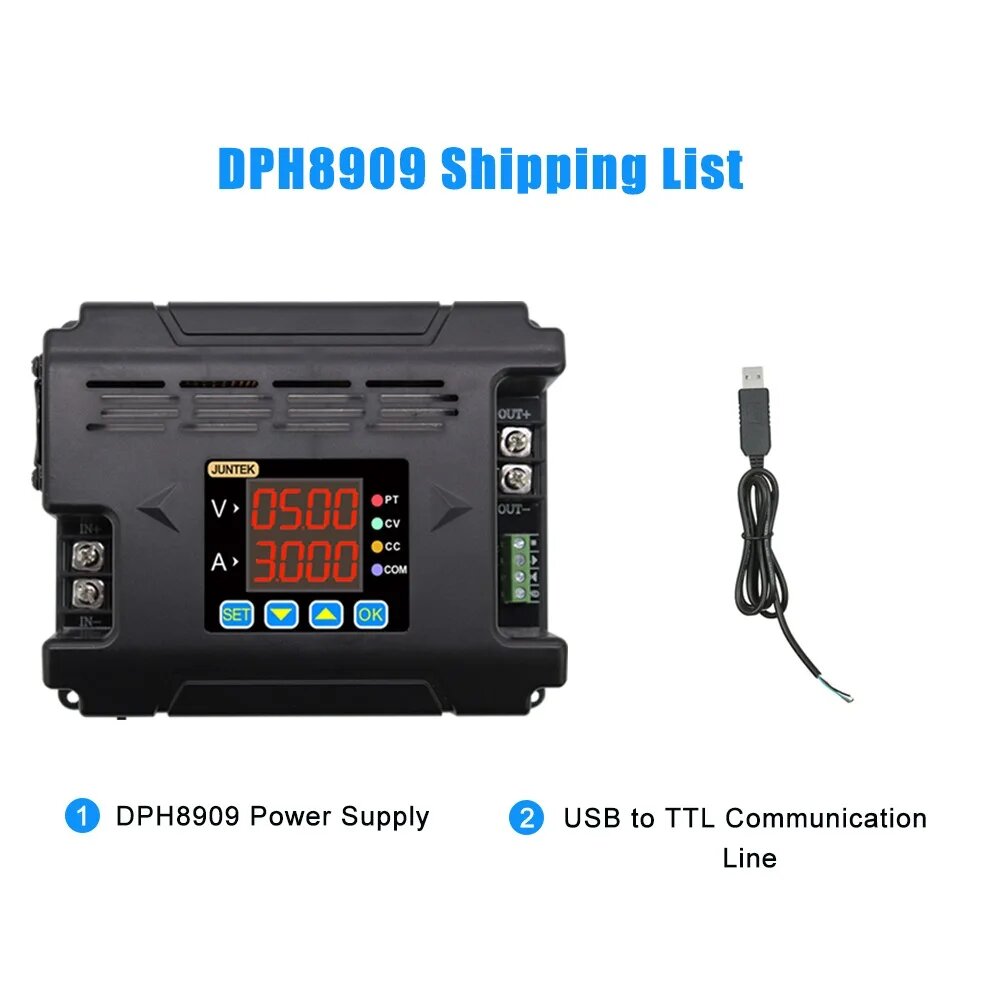 JUNTEK DPH8909 DC-DC понижающий регулятор питания 0-50В 30А