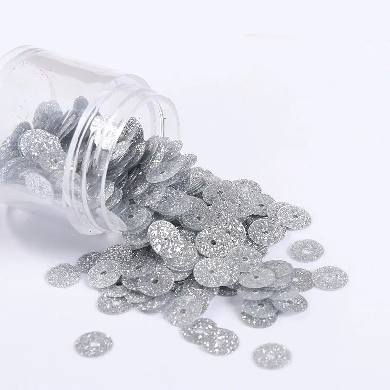 Блестки плоские круглые isequins 4 мм 2000 шт Серебряный, Silver Color